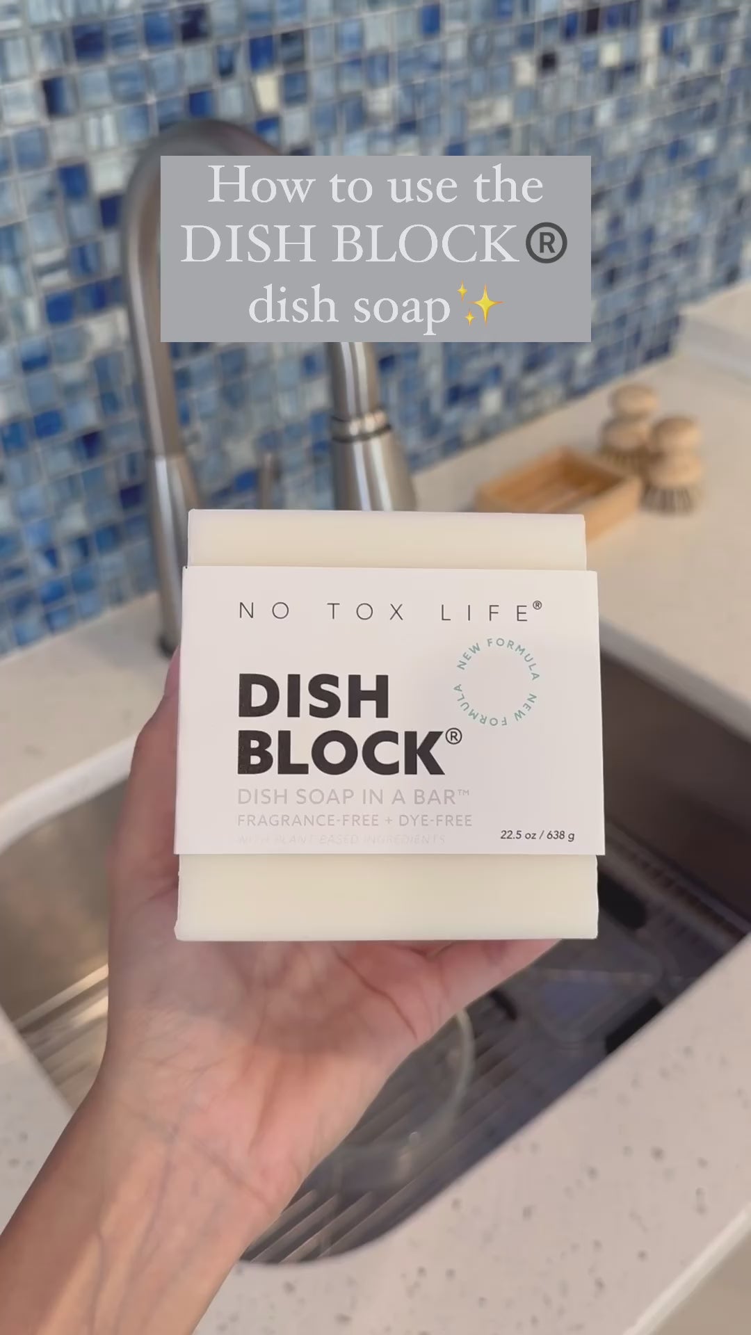 DISH BLOCK® solid dish soap - Huge bar (22.5 oz | 638g) - No Tox Life ...